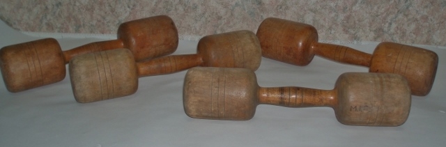 ANTIQUE HALTÈRES DE BOIS - Reves antiques